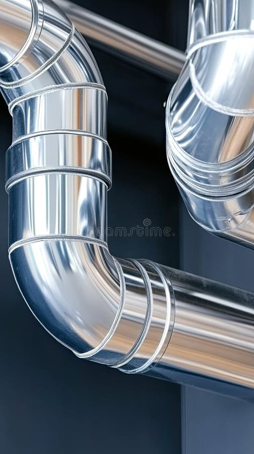 Complex Steel Piping and Lines Guide Flow Paths in an Industrial Plant ...