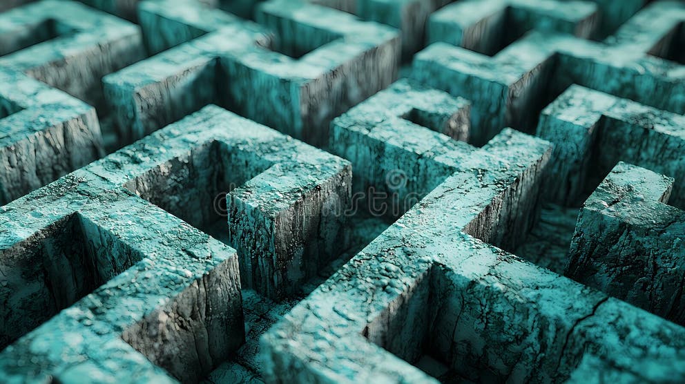 Complex Stone Maze Representing Business Challenge or Complicated ...