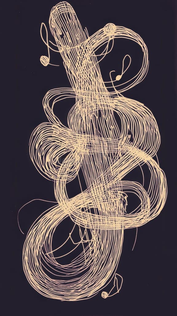 Complex Strings Interwoven in Harmonious Abstract Art Stock ...