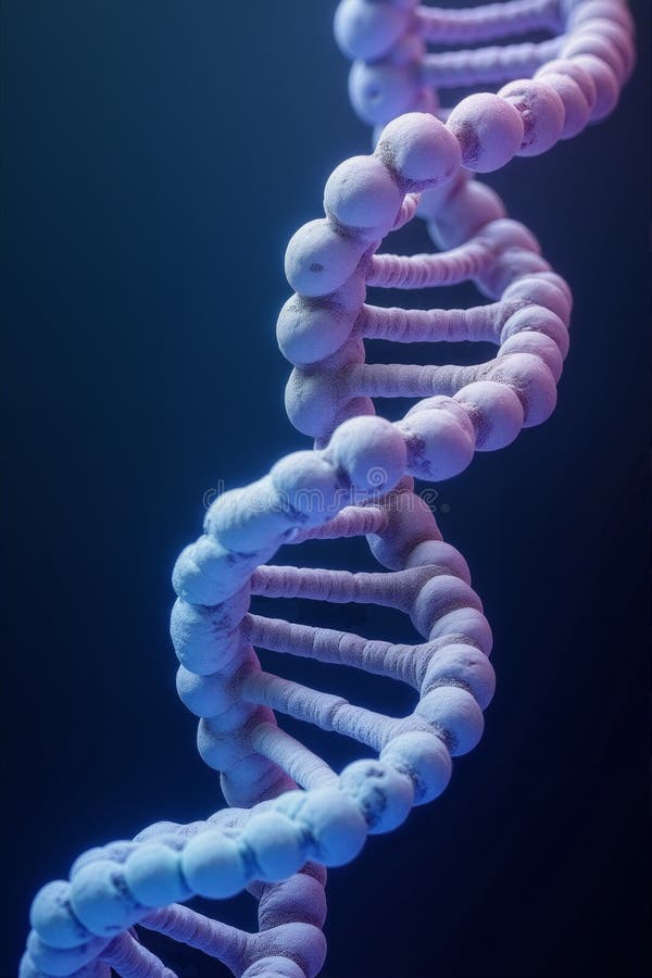 Complex Structure of DNA Showcasing Double Helix Formation in Vibrant ...