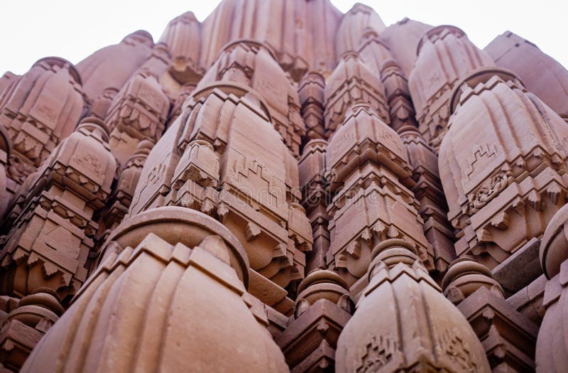 The Complex Structure of Temple Roof in Varanasi City of India. Stock ...
