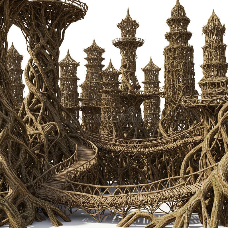 Complex Structures Made Entirely of Intertwined Vines and Roots Rise ...