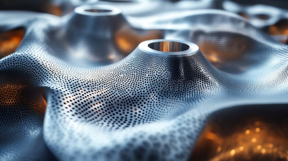 Complex Surface Texture Showcasing Intricate Patterns of Aluminum ...