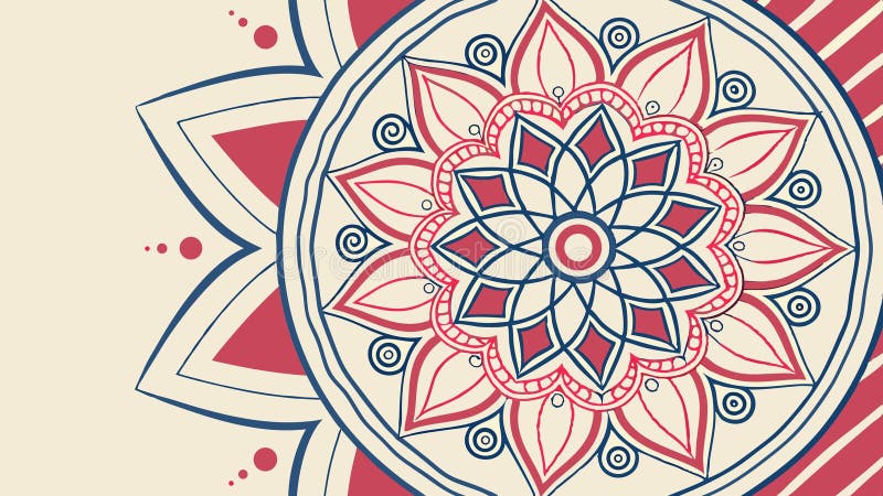 Complex Symmetrical Circular Mandala Pattern with Intricate Details ...