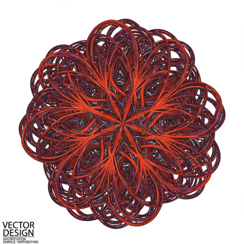 A Complex, Symmetrical Design Featuring Intertwined, Looping Structures ...