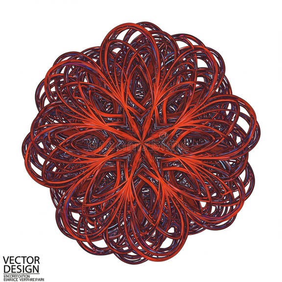 A Complex, Symmetrical Design Featuring Intertwined, Looping Structures ...