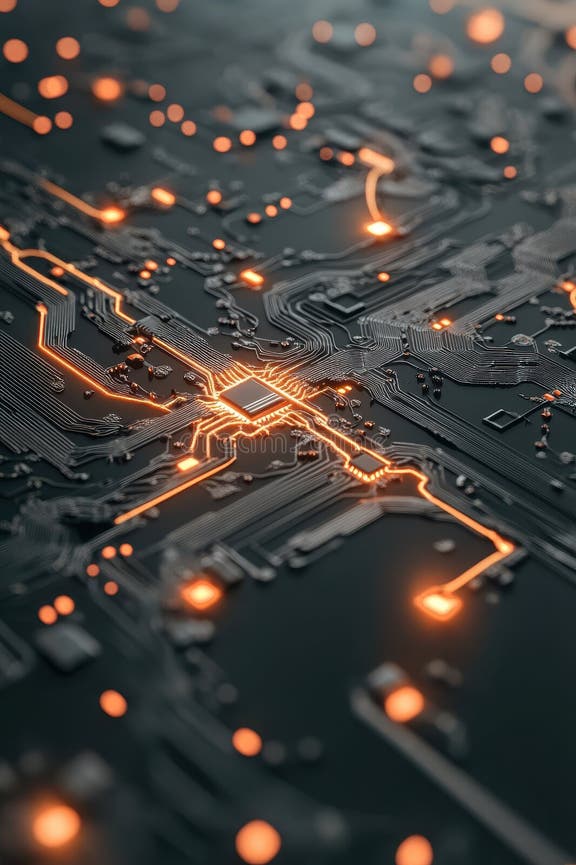 Complex System of Neural Networks with Glowing Pathways on Dark Surface ...