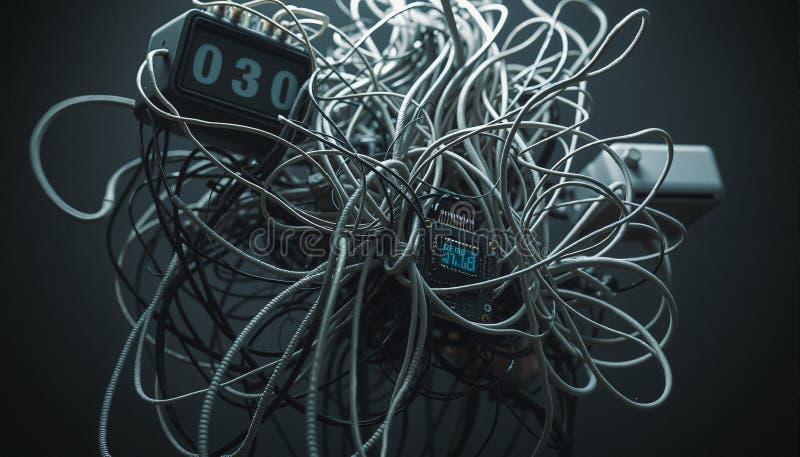 Chaotic Web Electronic Wires Stock Photos - Free & Royalty-Free Stock ...