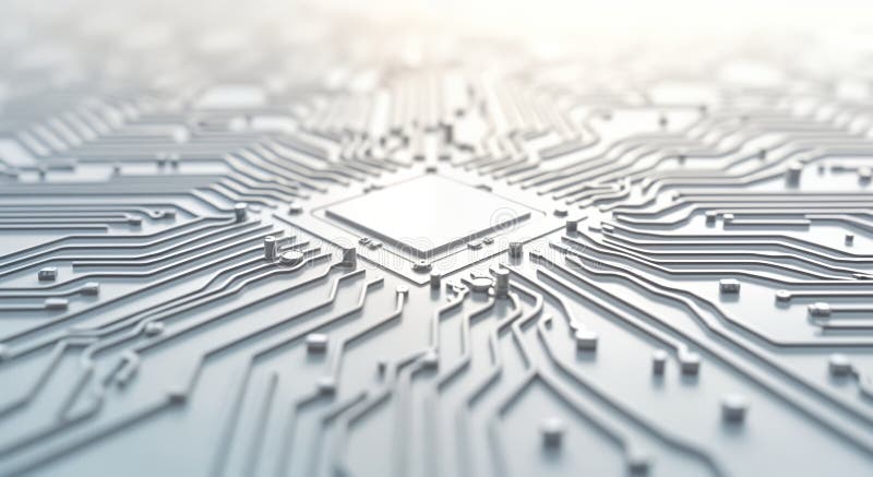 Complex Tech Circuit Board Pattern with Detailed Lines, Components ...