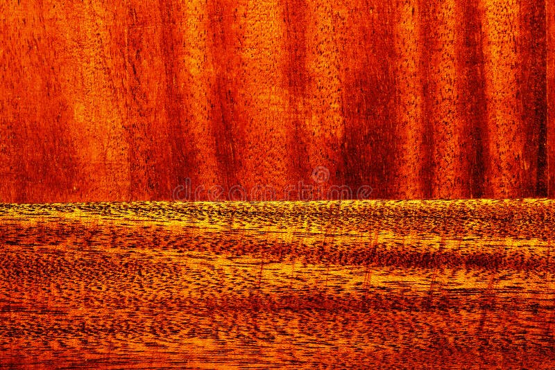 A Complex Texture of Wood with a Bright Fiery Color. Closeup Stock ...