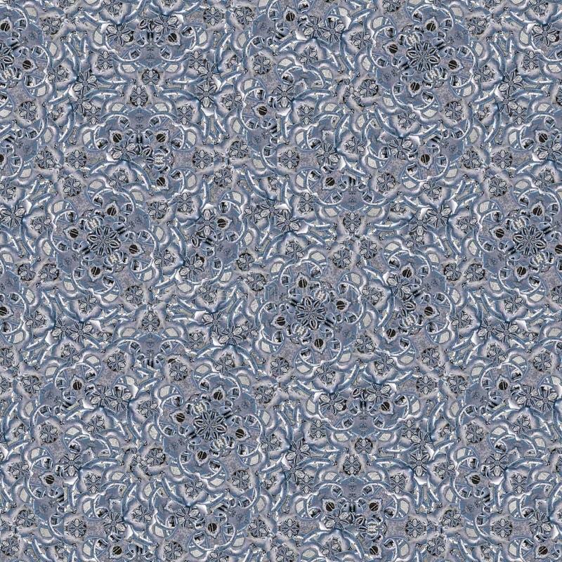 Complex Textured Ornament Mosaic Seamless Pattern Stock Illustration ...