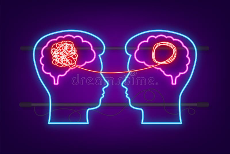 Complex Think Neon Icon , Great Design for Any Purposes. Vector ...