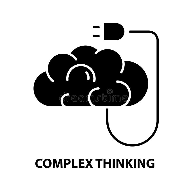 Complex Thinking Icon, Black Vector Sign with Editable Strokes, Concept ...