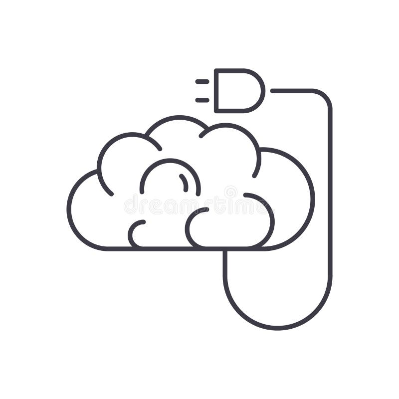Complex Thinking Icon, Linear Isolated Illustration, Thin Line Vector ...