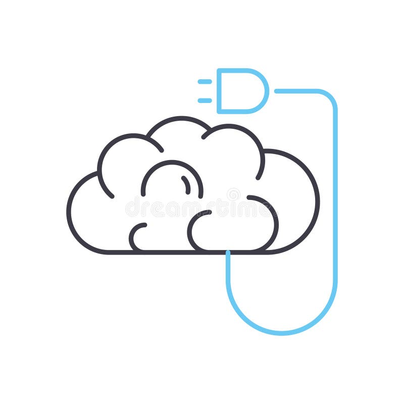 Complex Thinking Line Icon, Outline Symbol, Vector Illustration ...