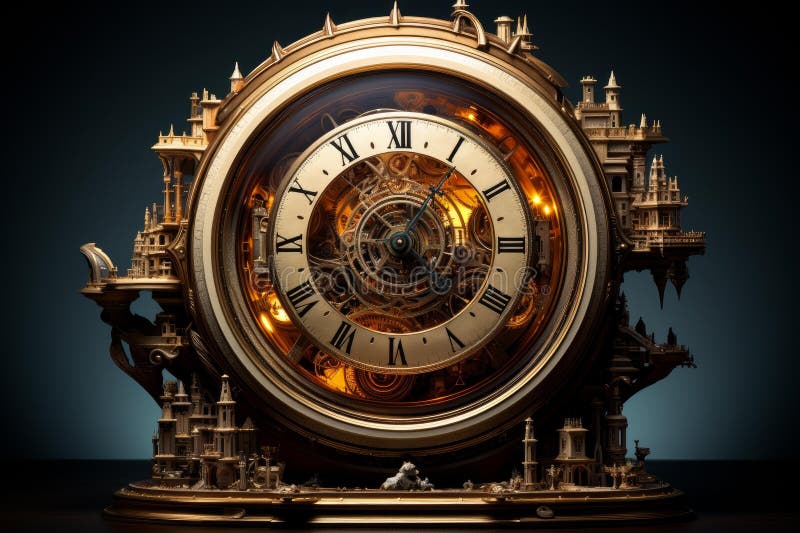 Complex Time Machine Old. Generate Ai Stock Image - Image of industry ...