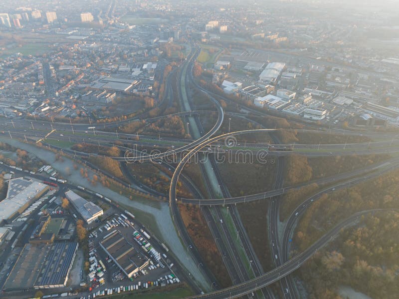 Complex Traffic Intersection Roundabout. Symbolic for Choice, Direction ...