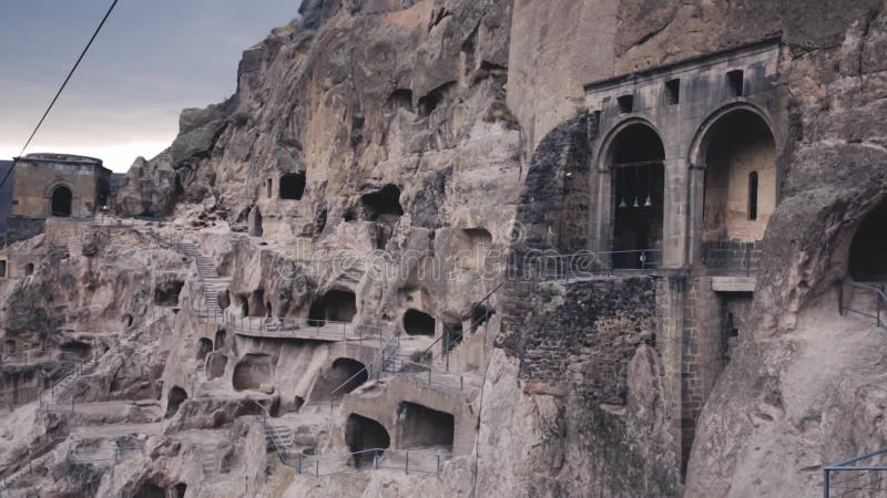Complex of Vardzia Cave Monastery Structures Carved on Mountain Slope ...