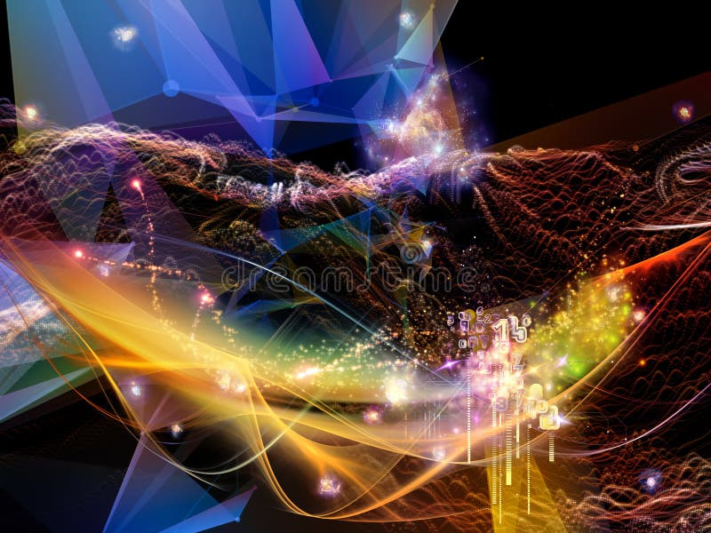 Complex Virtual World stock illustration. Illustration of computation ...