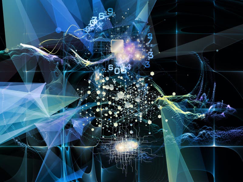 Complex Virtual World stock illustration. Illustration of backdrop ...
