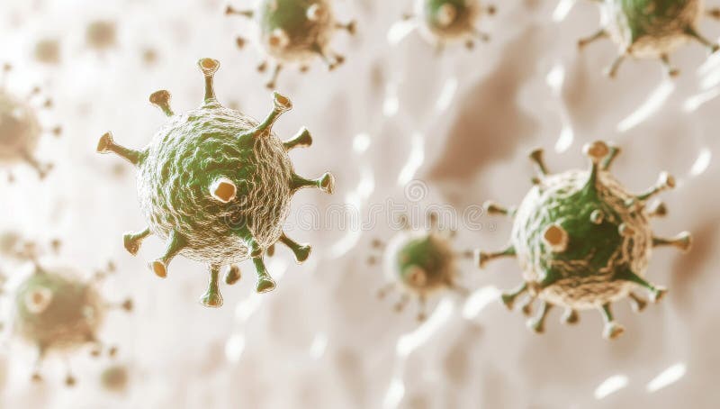 A Complex Virus Structure is Meticulously Detailed in a 3D Render ...