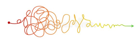 Complex Way from Start To Finish Concept Stock Vector - Illustration of ...