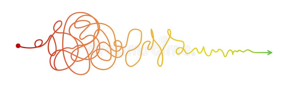 Complex Way from Start To Finish Concept Stock Vector - Illustration of ...