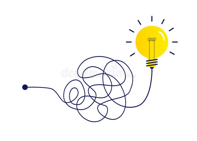 Complex Way from Start To Idea Stock Vector - Illustration of problem ...