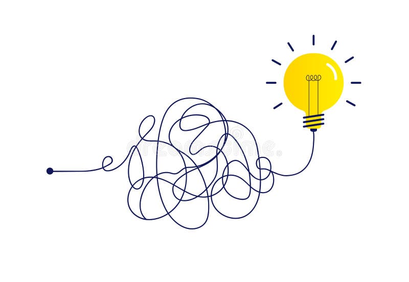 Complex Way from Start To Idea Stock Vector - Illustration of problem ...