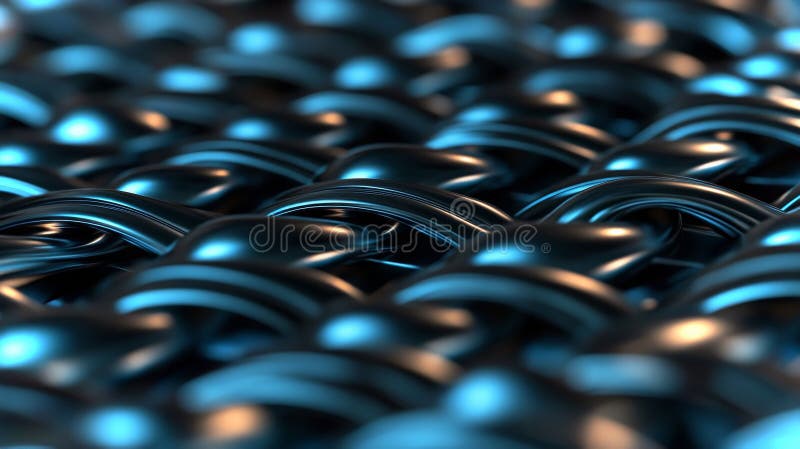 Complex Weaving Patterns Showcasing Vibrant Shades of Blue and Black in ...