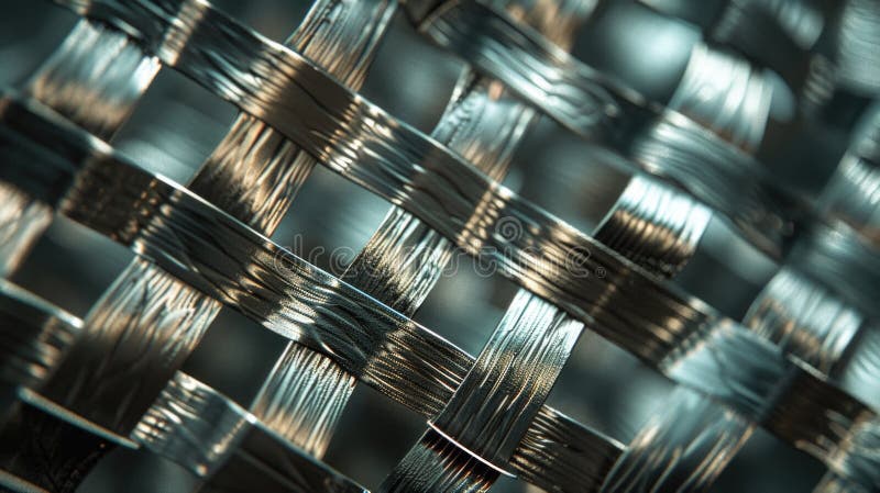 Complex Weaving Texture in Silver Fabric Close-Up Stock Image - Image ...