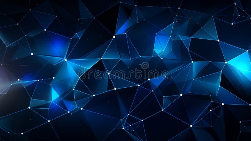 Complex Web of Blue Connectivity Nodes Ai Generated Background Image ...
