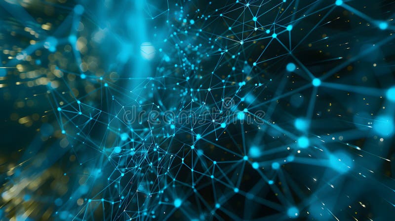 Complex Web of Interconnected Binary Code Strands Stock Illustration ...