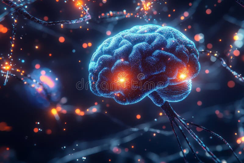 A Complex Web-like Structure with Abstract Blue Networks Resembling a ...