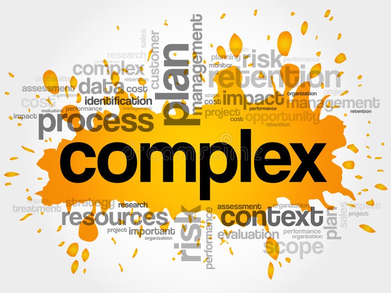 Complex Word Block on White Stock Illustration - Illustration of letter ...