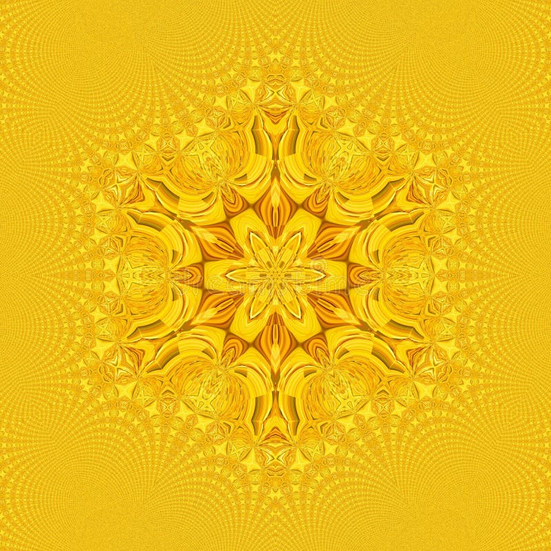 Complex Yellow Gold Abstract Art Background Stock Illustration ...