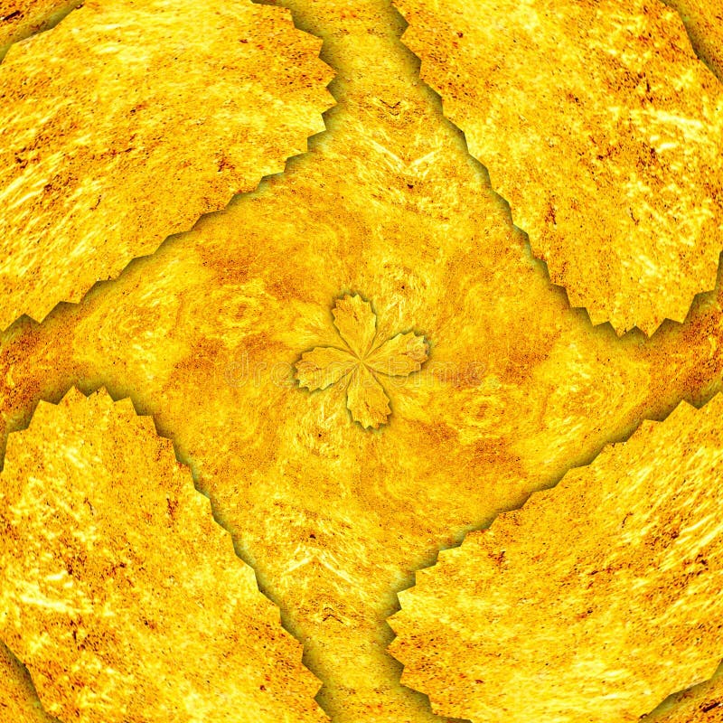 Complex Yellow Gold Abstract Art Background Stock Illustration ...