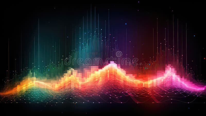 Complexity Big Data Wave Pattern Stock Illustration - Illustration of ...