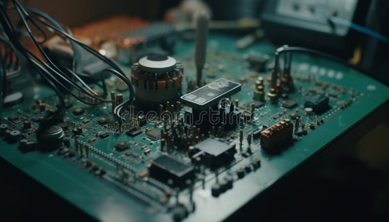 Complexity of Computer Chip Circuit Board Requires Selective Focus ...