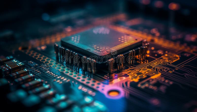 Complexity of Electronics Industry Shown in Close Up Generated by AI ...