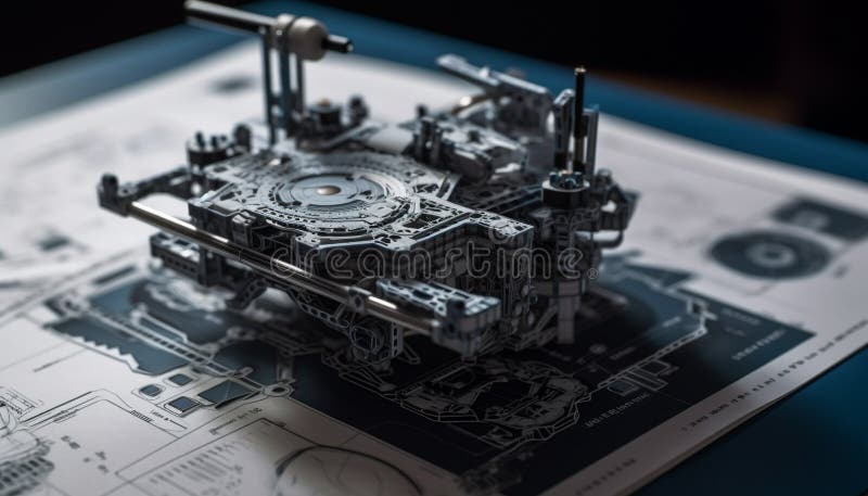 Complexity of Electronics Industry Shown in Close Up Generated by AI ...