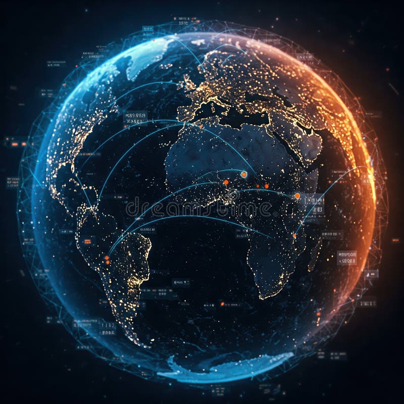 The Complexity of Global Trade Stock Illustration - Illustration of ...