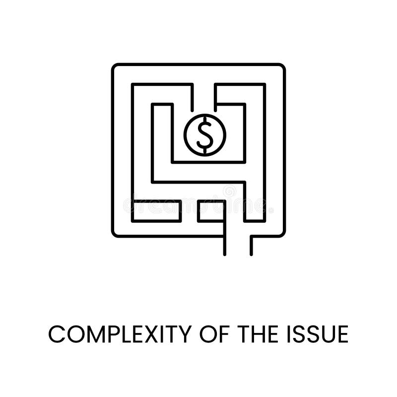 Complexity Problem, Labyrinth Line Icon Vector for Diabetes Education ...