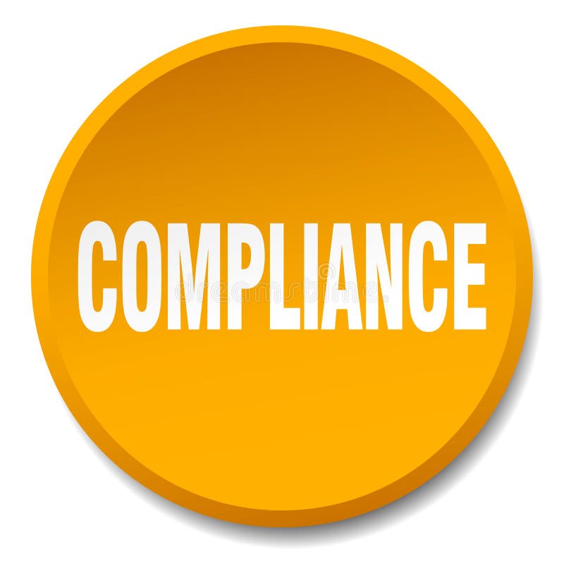 Compliance button stock vector. Illustration of note - 122781363