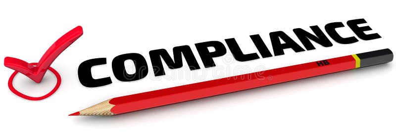 Compliance. the check mark stock illustration. Illustration of white ...