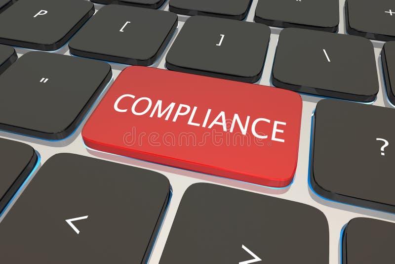 Compliance Computer Keyboard Key Button Stock Illustration ...