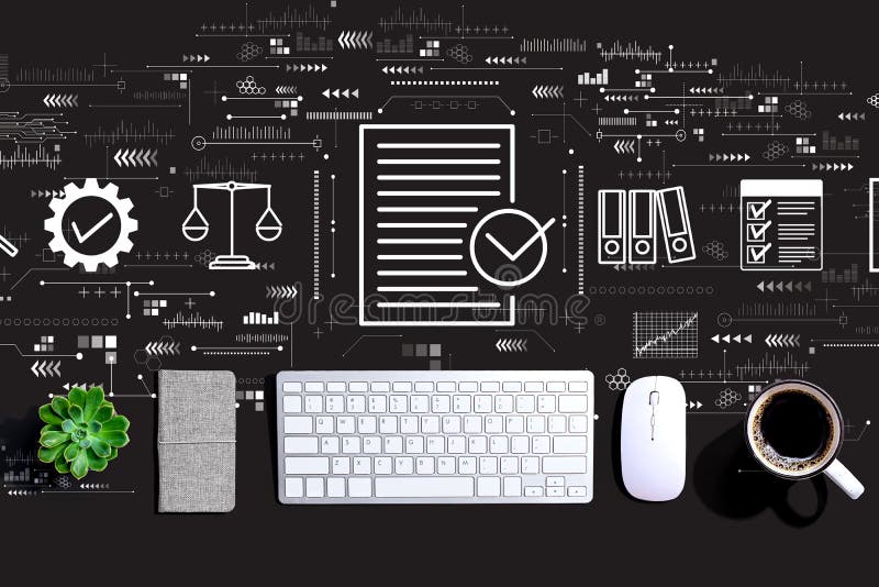 Compliance Concept with Technology Light Background Stock Illustration ...