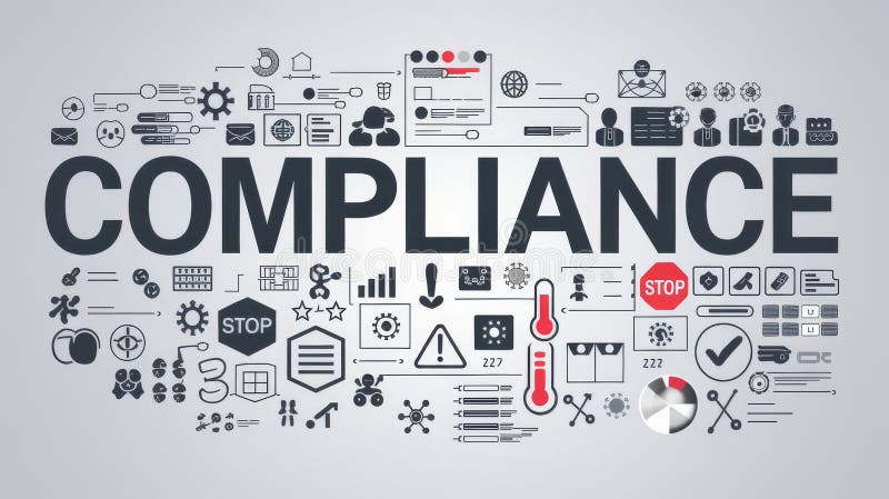 Compliance Concept Isolated on White Background, Symbolizing Rules ...