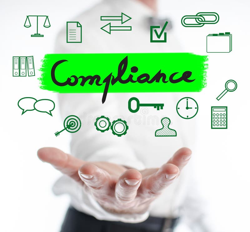 Compliance Concept Levitating Above a Hand Stock Photo - Image of rule ...