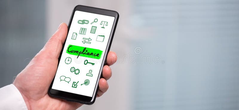 Compliance Concept on a Smartphone Stock Photo - Image of audit ...